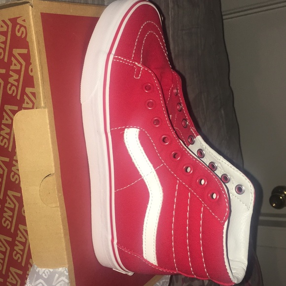 Vans | Shoes | Red Hightop Vans | Poshmark